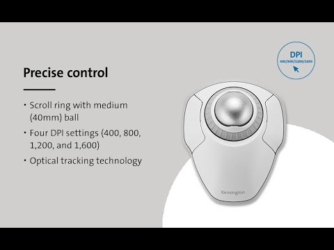 Kensington Orbit Wireless Trackball with Scroll Ring - White (K70991WW) mouse US Amazon full review