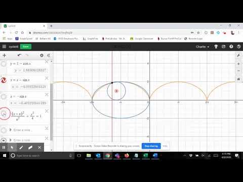 Describing a Cycloid using Parametric Equations