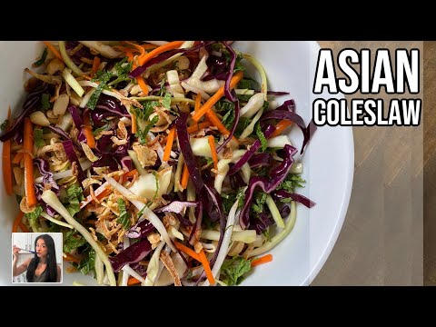 🥗 Asian Coleslaw & Dressing Recipe (Make it Vegan or Vegetarian!) 亞洲沙拉 Asian Salad | Rack of Lam