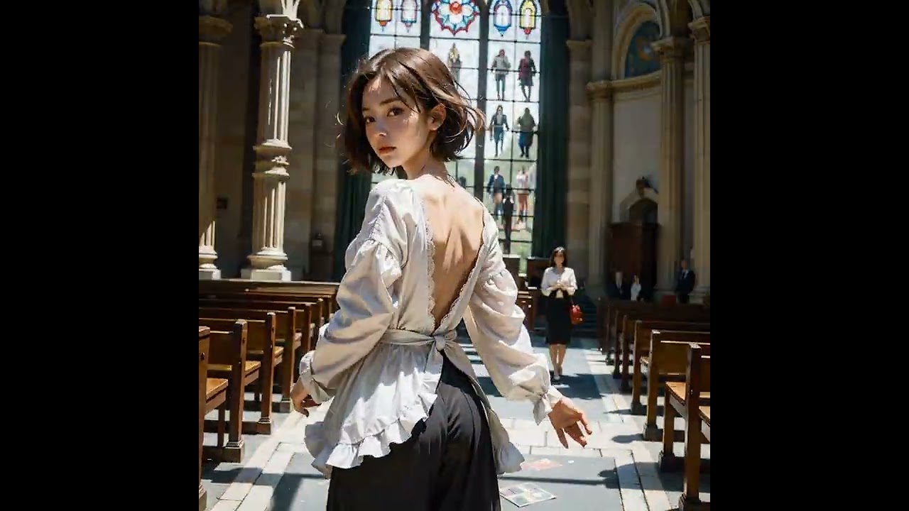 Church × Ai girl created by stable diffusion #shorts #stablediffusion #ai #church #photography