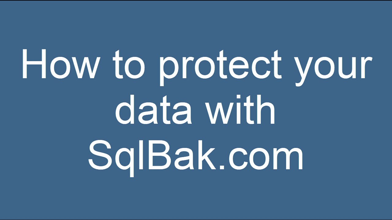 How to protect your data with SqlBak.com