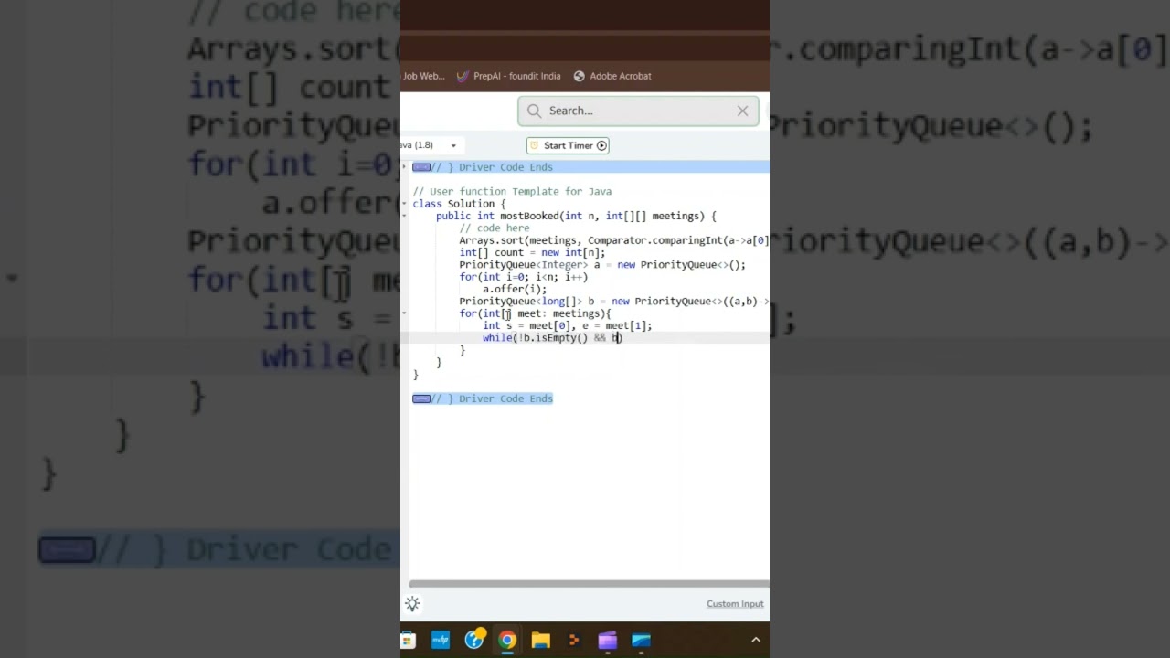 GFG POTD: Meeting Rooms III Solved with PriorityQueue! #potd