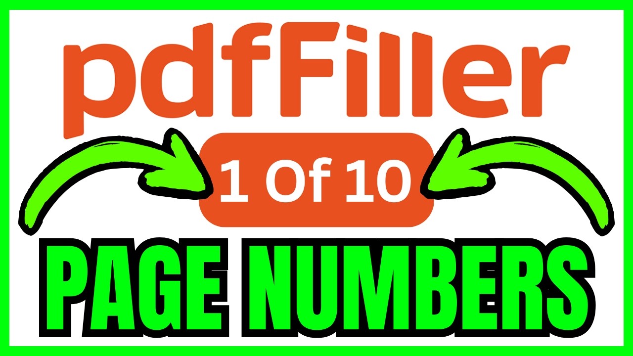 How To ADD PAGE NUMBERS In PDFfiller (QUICK & EASY) 2026
