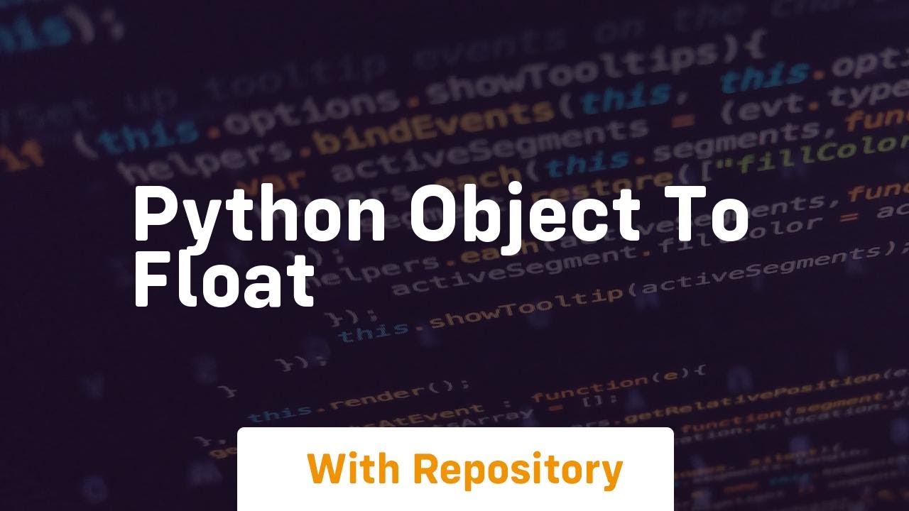 python object to float