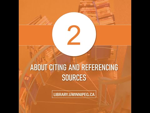 2 - Citing and Referencing Sources