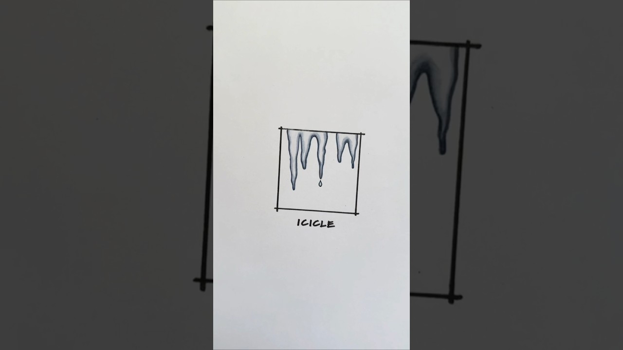 how to draw ice | quick marker tutorial #alcoholmarkers #icicles #drawingtutorial #art #easydrawing