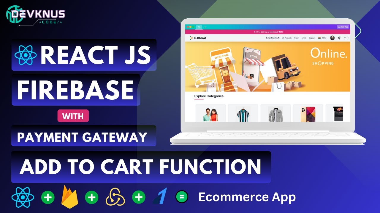 Build Ecommerce with React & Firebase| Add To Cart Function | React ProjectsFor Beginners #26