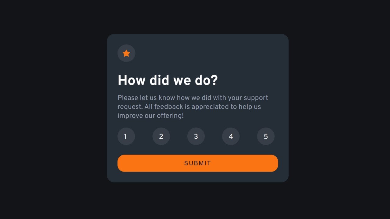 Interactive Rating Component | Frontend Mentor Challenge (HTML, CSS, JavaScript)