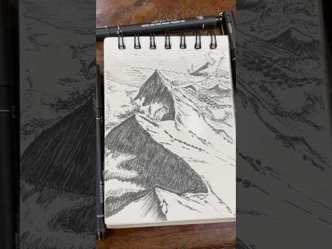 How to draw mountain #drawing #art #howtodraw #mountains