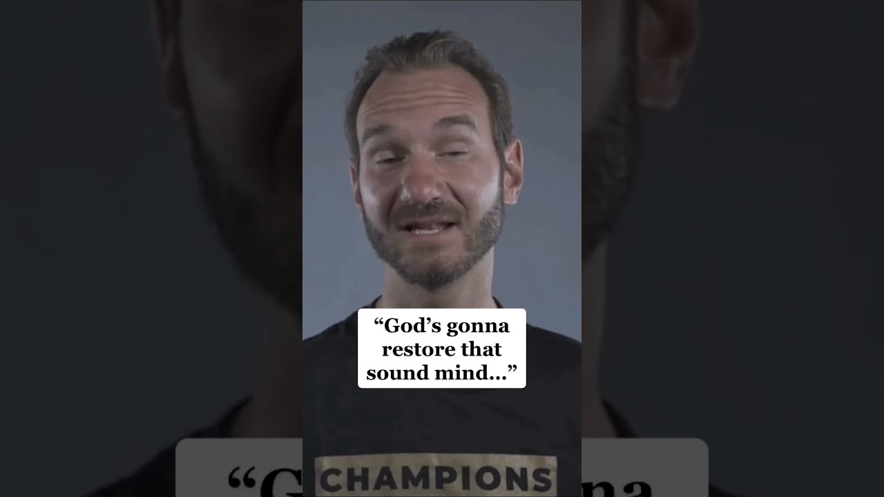 God's gonna restore that sound mind! #nickvujicic #limblesspreacher #hope #christian #disability