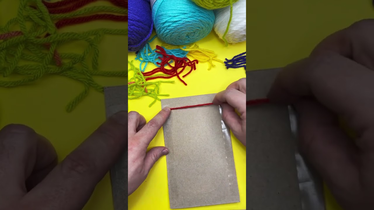 Easy Yarn Bunny Craft for Kids | Cute Spring & Easter DIY Using Cardboard 🐰