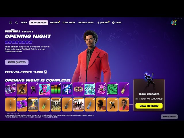 Fortnite Festival Season 1 Pass: Full list of every item