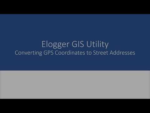 Elogger GIS Utility for Street Addresses