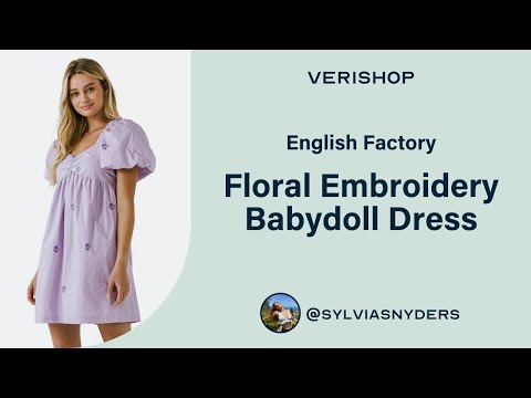English Factory Floral Embroidery Babydoll Dress Review