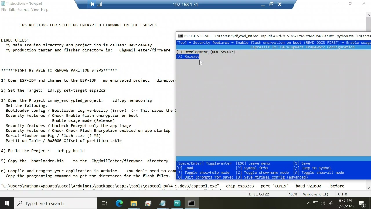 ESP32 Code Protection on Arduino IDE (with and without firmware encryption)