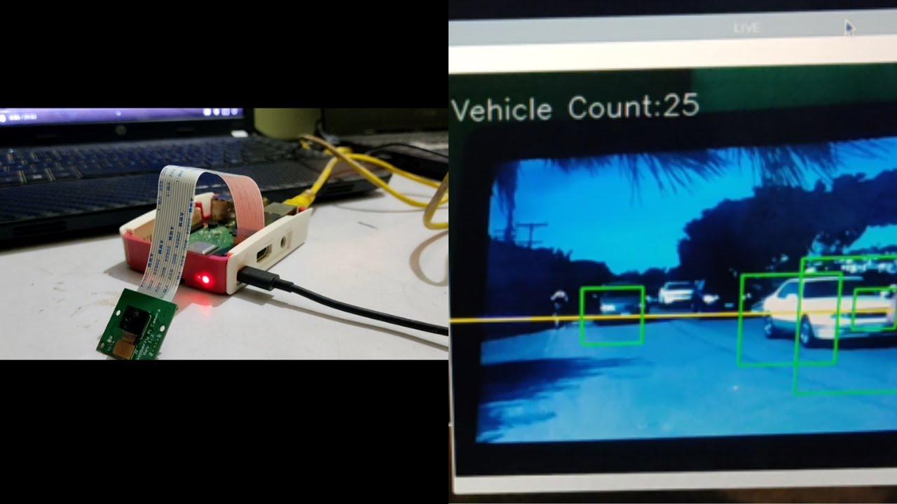 Vehicle Counter Using Raspberry Pi | Python | ML | IoT