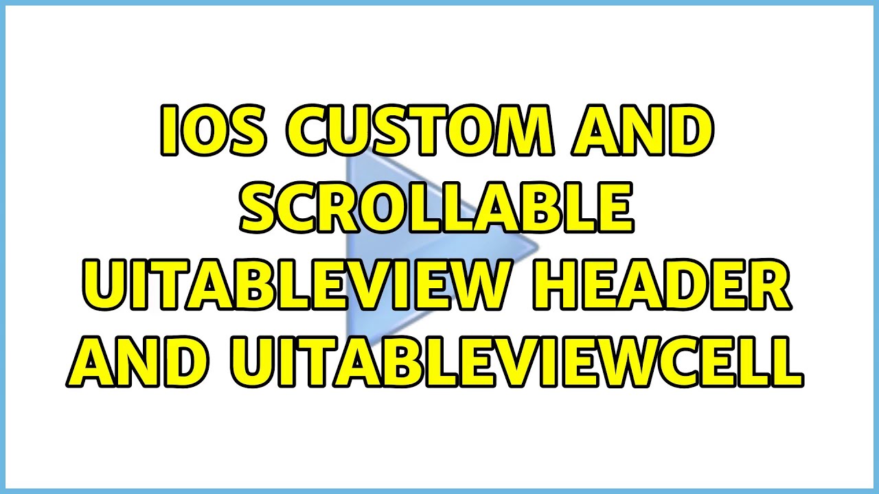 iOS custom and scrollable UITableView header and UITableViewCell