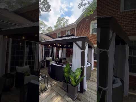 Custom UVShield™ Canvas Outdoor Gazebo Curtains Sidewalls | TheHues #gazebos #curtains