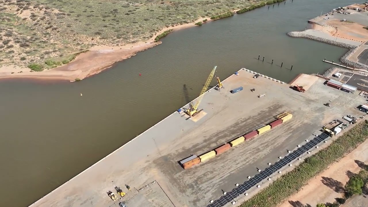 Port of Onslow OMSB base Fly over west NW to SE Feb25