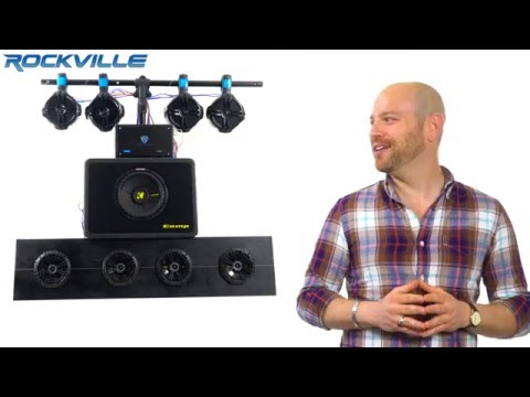 Rockville RXM8BTW 8 Channel 1500 Watt Marine/Boat Amplifier Amp w/Bluetooth