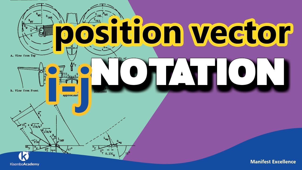 Position vector using the i j notation worked examples by Kisembo Academy