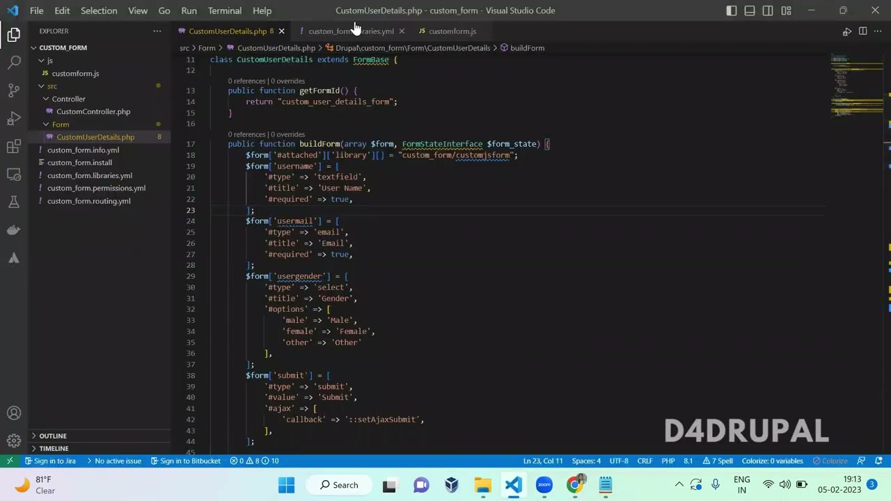 Invoke jQuery method with invokeCommand in Drupal 8, Drupal 9 and Drupal 10 | D4Drupal