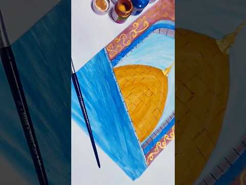 Masjid Al Aqsa Painting | Step by Step Art Tutorial#how to draw masjid Al Aqsa#islamic art painting