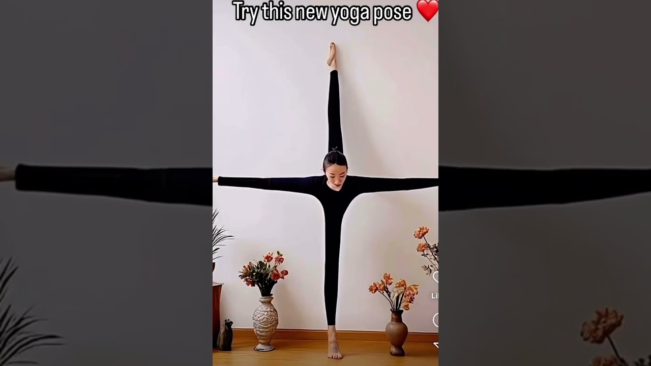 Try This new YOGA Pose #yoga #pose #ai #satire #woman #4legs #edit #youtube