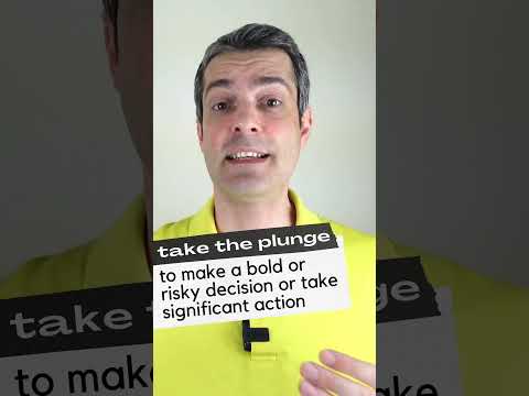 IDIOM: TAKE the PLUNGE - What does it MEAN?