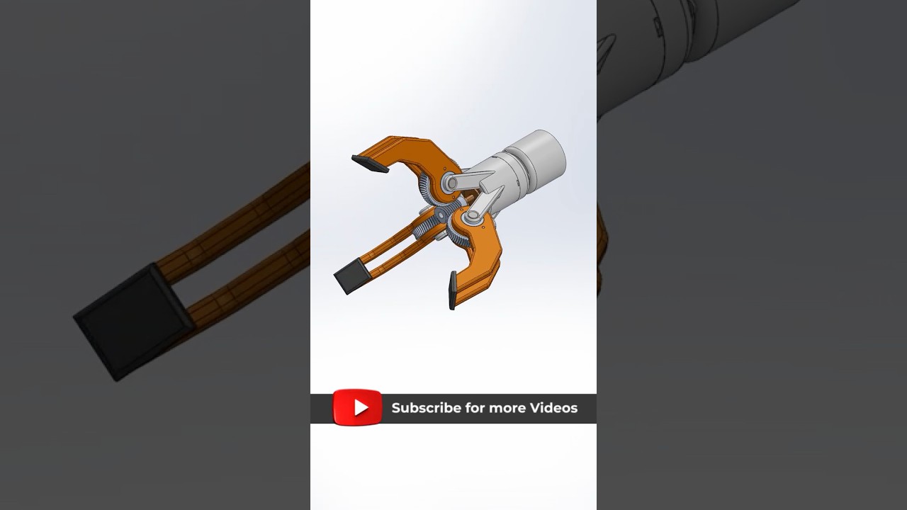 3 Finger Gripper Mechanism | #solidworks Robotic Design #shorts | Master CAD Studio #3danimation