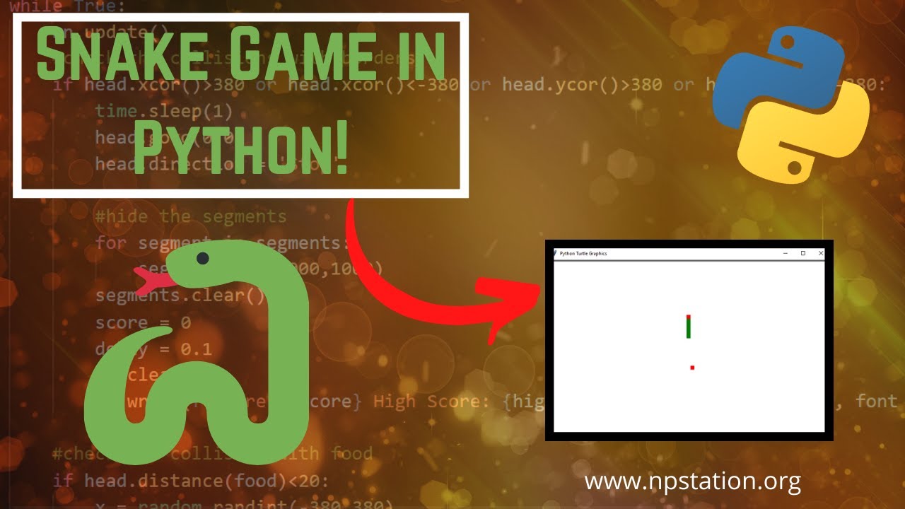 How To Code Snake Game in Python | Python Project Ideas