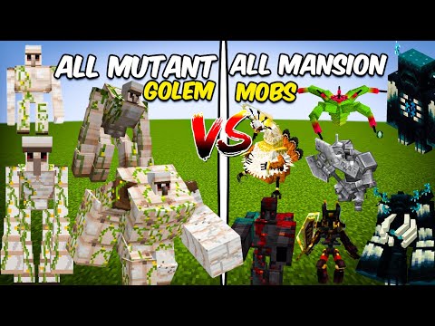 MINECRAFT GOLEMS vs MOWZIE'S MOBS Battle Epic Showdown! Fight.