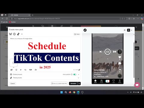 Schedule Tiktok Contents Using Metricool in 2025