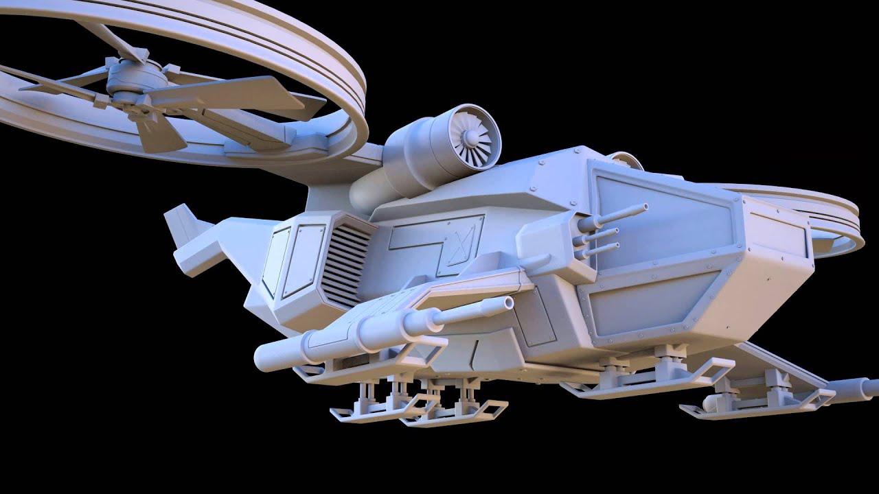 Battle sci-fi hehlicopter 3D model from CGTrader.com