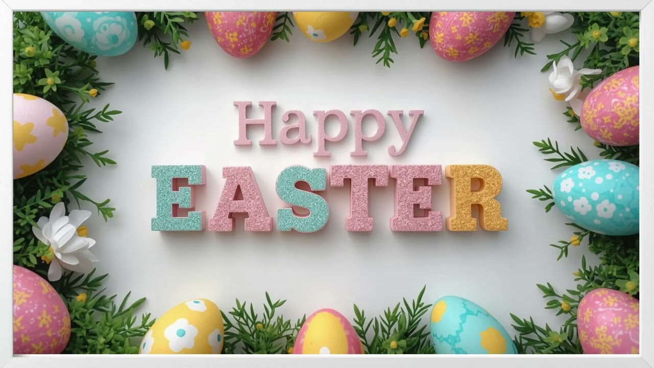 Happy Easter Wallpaper / 4K / Screensaver / TV Art / Frame Art / Easter Eggs