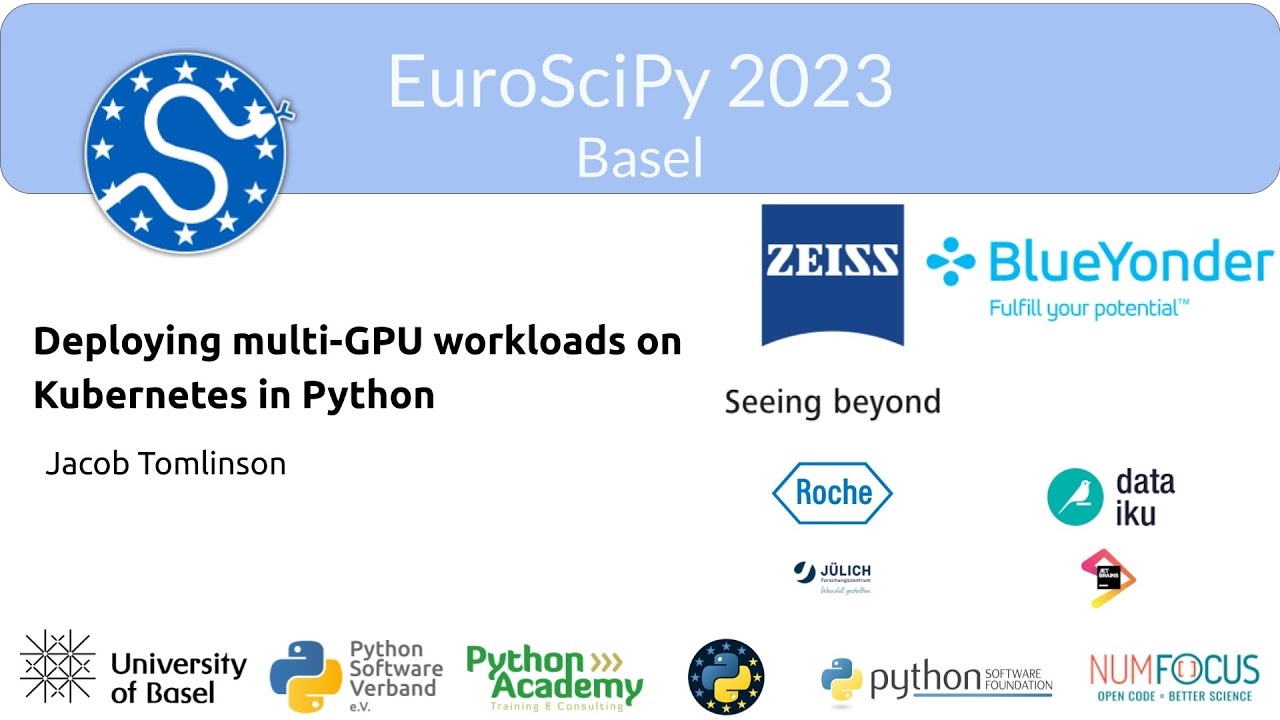 EuroSciPy 2023 - Deploying multi-GPU workloads on Kubernetes in Python