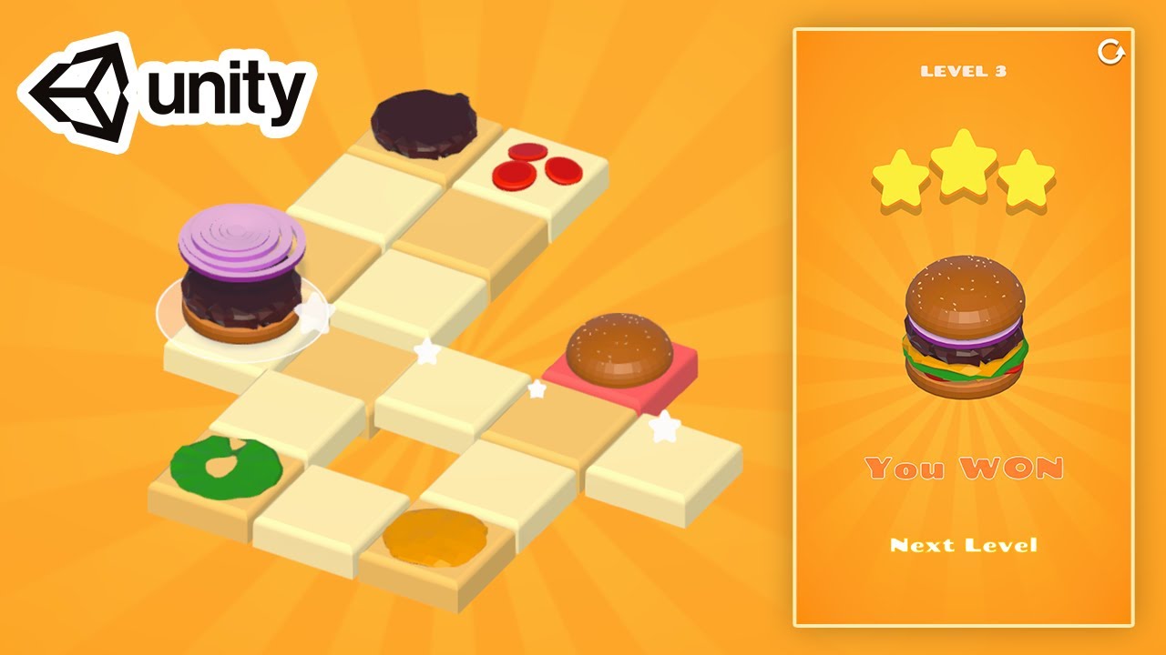 Burger Stack! | UNITY 3D TEMPLATE | SWIPE PUZZLE