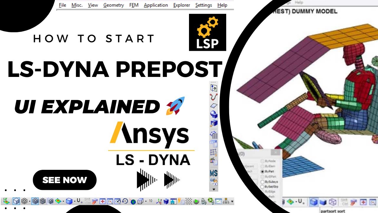 LS-DYNA PREPOST BEGINNER TUTORIAL | USER INTERFACE & MOUSE CONTROLS EXPLAINED #LSDYNA