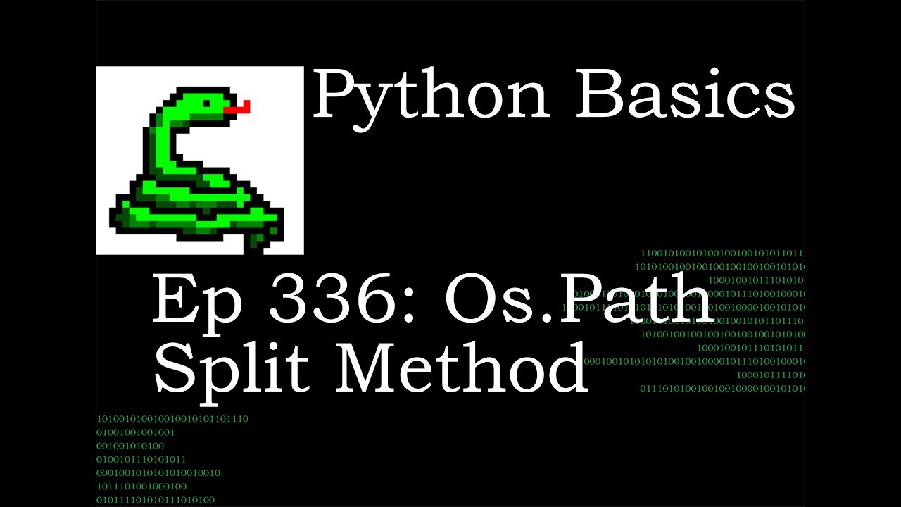 Python Basics Os Path Split Method