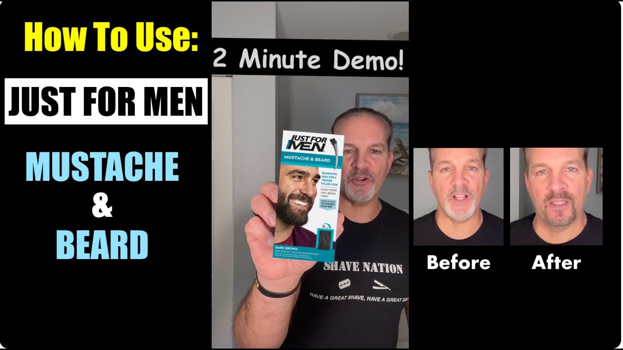 How To Use Just For Men Mustache & Beard Color Dye #beard #mustache #color #dye #mensgrooming #howto