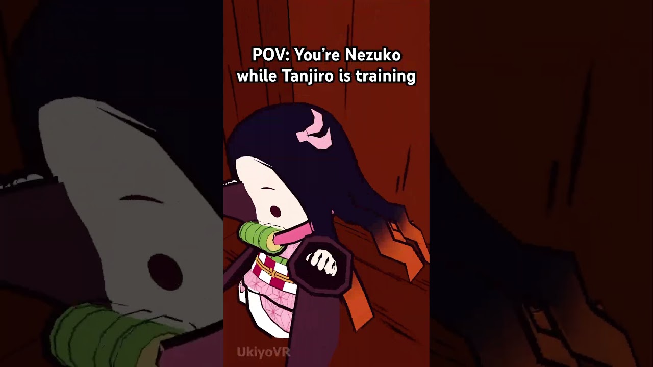 POV you’re Nezuko while Tanjiro is training #demonslayer #kimetsunoyaiba #nezuko #tanjiro