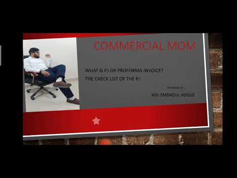what is PI(proforma invoice) and the check list of the PI