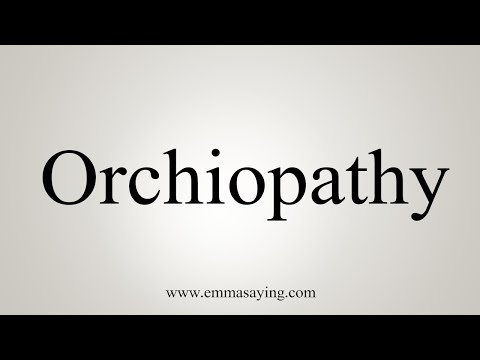 How To Say Orchiopathy