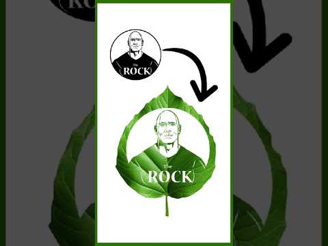 💪 The Rock Goes Green! | Photoshop Leaf Logo Transformation Tutorial #Logo #Effect #Viral #photoshop