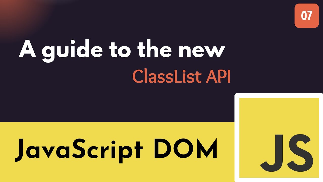 #7 JAVASCRIPT DOM - ClassList - (add, remove, replace, toggle) | 2024 ST Sabbir