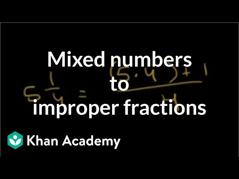 Converting mixed numbers to improper fractions | Fractions | Pre-Algebra | Khan Academy