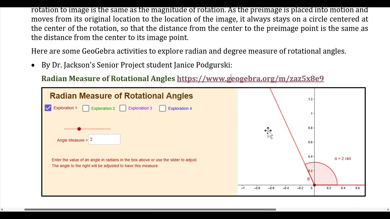 Geometry 13.11.B GeoGebra Activities for Rotations