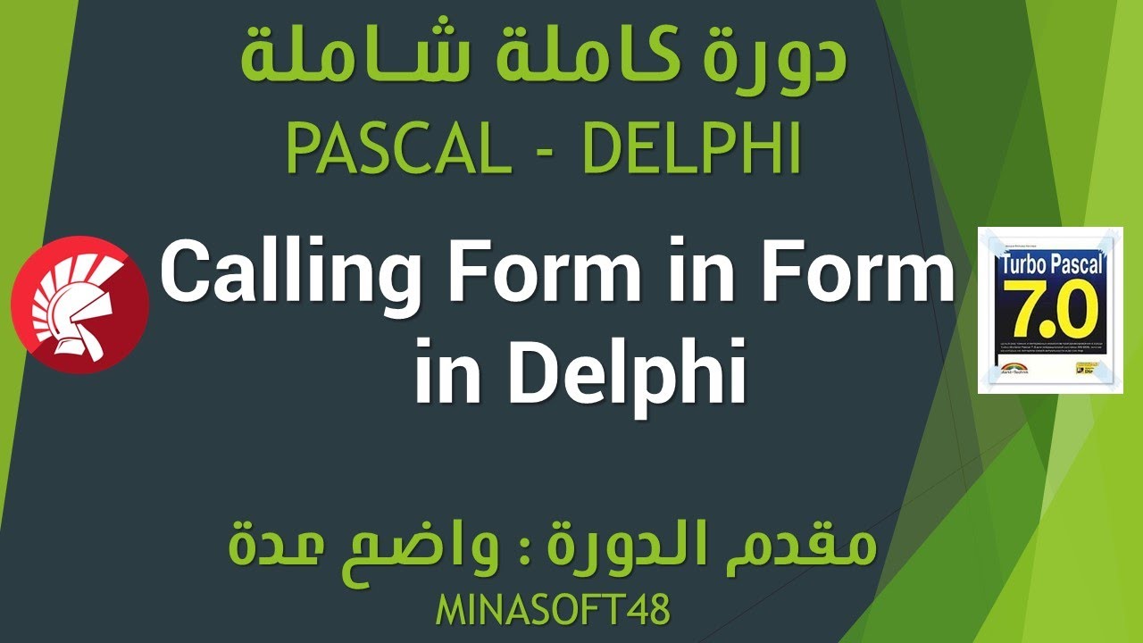 048 PASCAL AND DELPHI TUTORIAL Calling Form in Form in Delphi