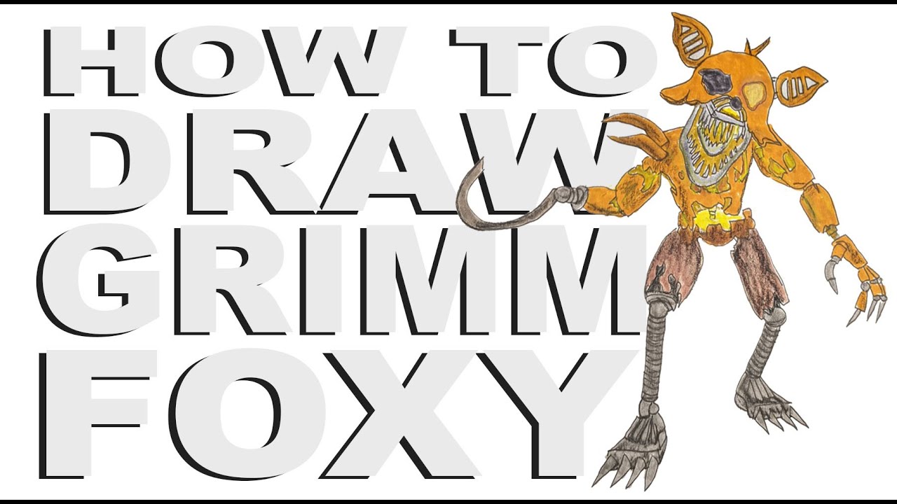 How to draw Grimm Foxy (FNaF: The Curse of Dread Bear)