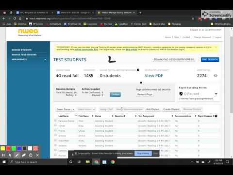 NWEA: Adminster MAP test